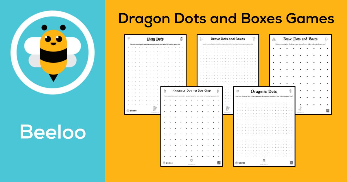 Dragon-themed Dots and Boxes Games • Beeloo Printable Crafts and ...