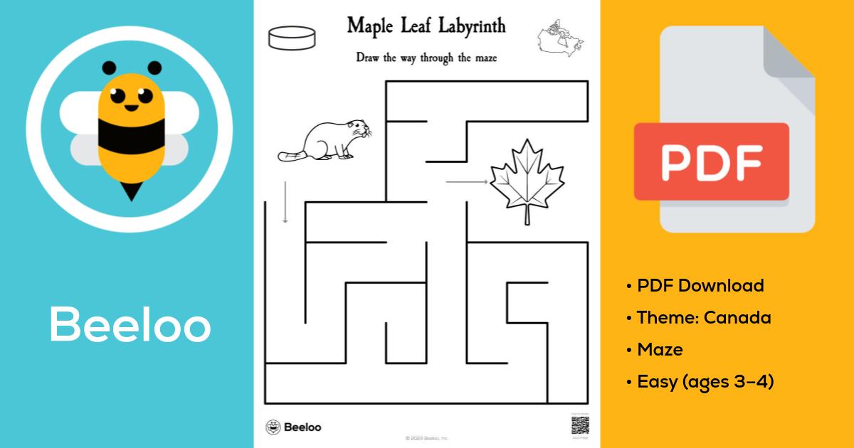 Maple Leaf Labyrinth • Beeloo Printable Crafts and Activities for Kids